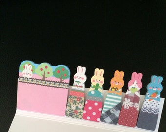 Filofax Supplies - Bunny Rabbit Sticky Notes Tabs