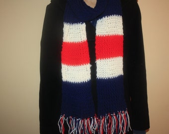 New York Rangers Alternate, Columbus Blue Jackets Chargers Hand-Knit Scarf