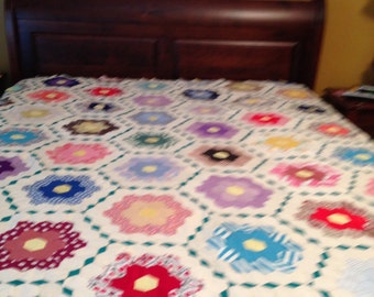 Hand pieced quilt | Etsy