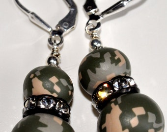 Army earrings | Etsy