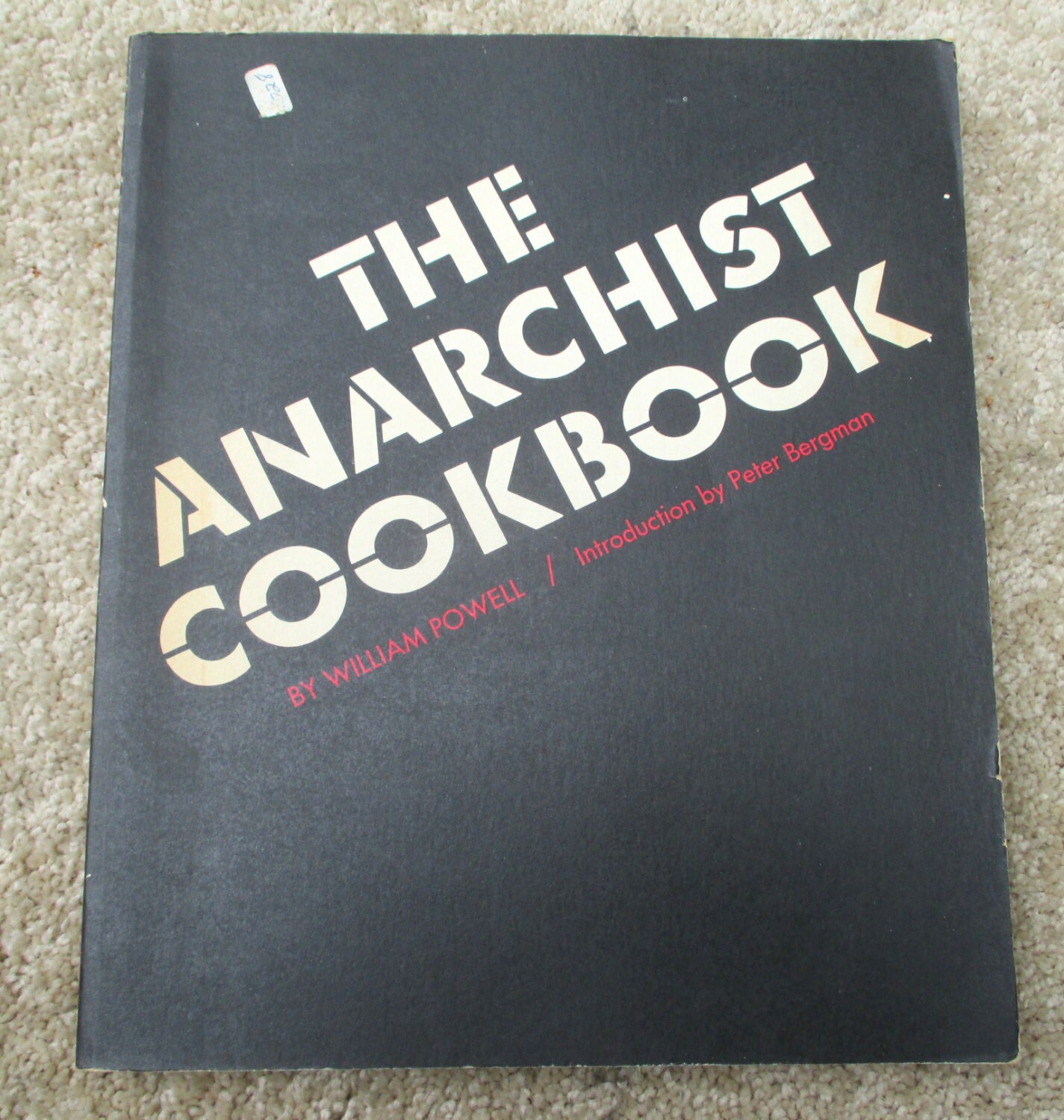 1971 1st Edition THE ANARCHIST COOKBOOK by William Powell aka