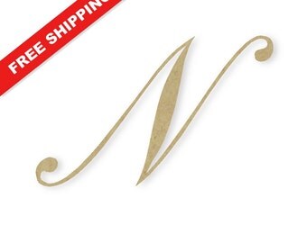 Monogram letter n | Etsy