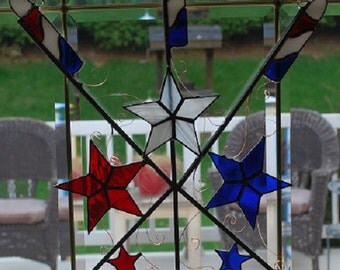 St. Patricks day stained glass Shamrock suncatcher by ManemannArt