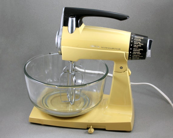 Sunbeam Mixmaster Stand Mixer Retro Harvest Gold by tenpennygray