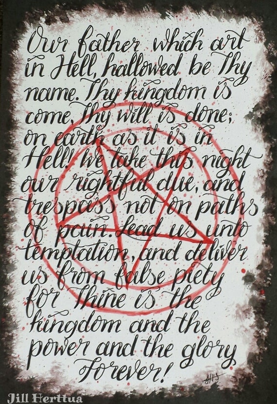 Satanic Prayer Print