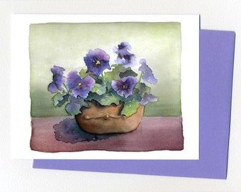 Pansy watercolor | Etsy