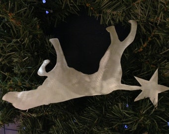 Greyhound Dog Christmas Tree Topper Holiday by ScreenDoorGrilles