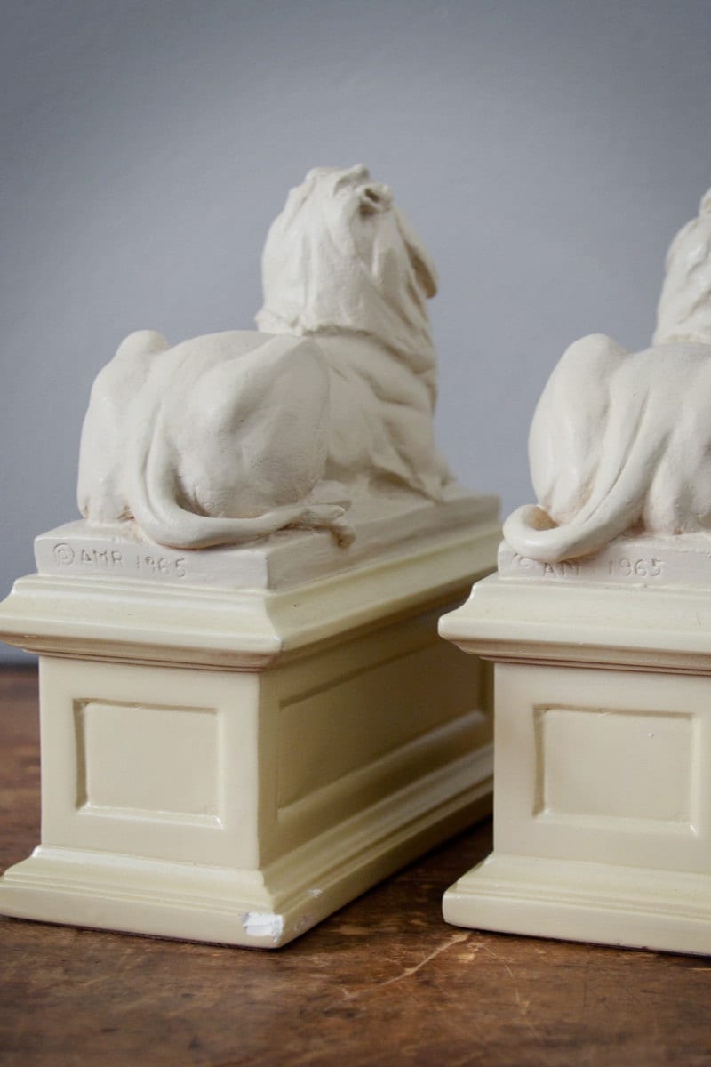 Vintage Lion Bookends New York Public Library Lions