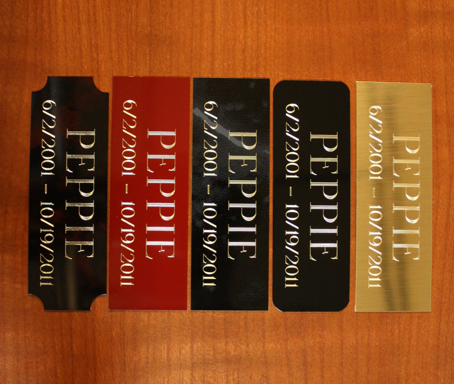 1 x 3 Custom Engraved Solid Brass Plate for