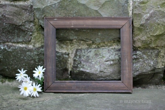 Rustic Wood 8x10 Picture Frame. Vintage. by NorthMajestyTrail