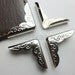 12 Vintage silver color Metal Book Corners for