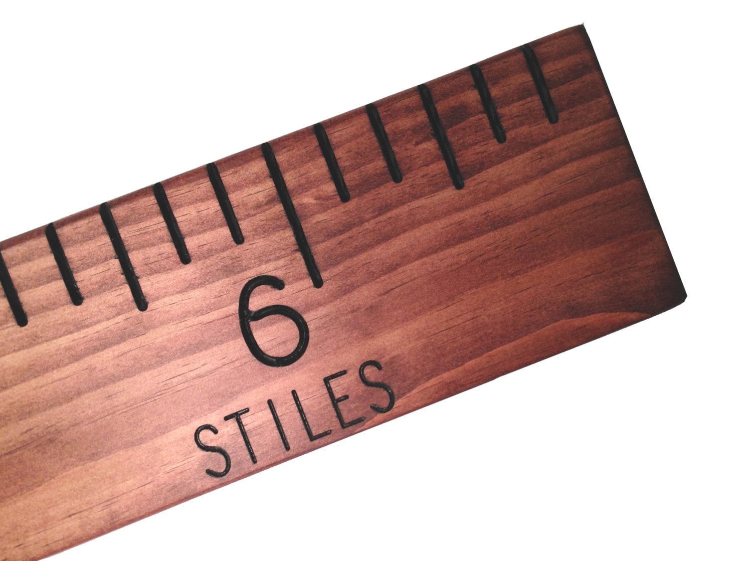 measures from six 6 inches custom hand routed by halfpintinkstudio