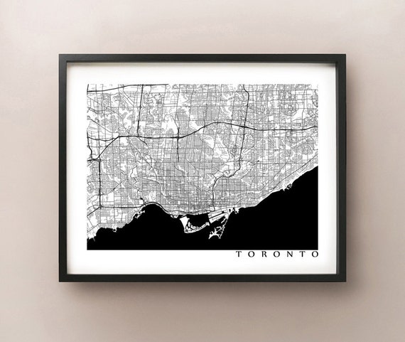 Toronto Map - Black and White