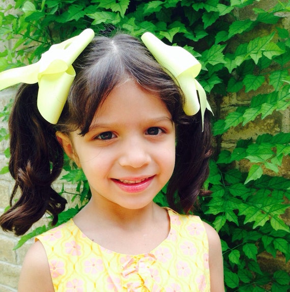 Items similar to 2pc Jumbo ribbon bow , ribbon bow hair clip , jumbo ...