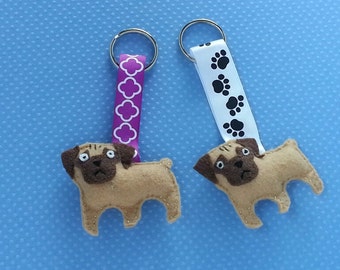 Popular items for pug key chain on Etsy