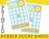 Items similar to Rubber Ducky Baby Shower Bingo Cards - Baby Shower ...