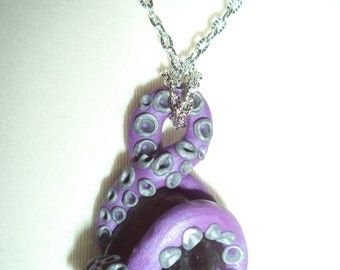 Hidden Treasures Fimo Kraken Octopus Tentacle Wrapped Amethyst Stone ...