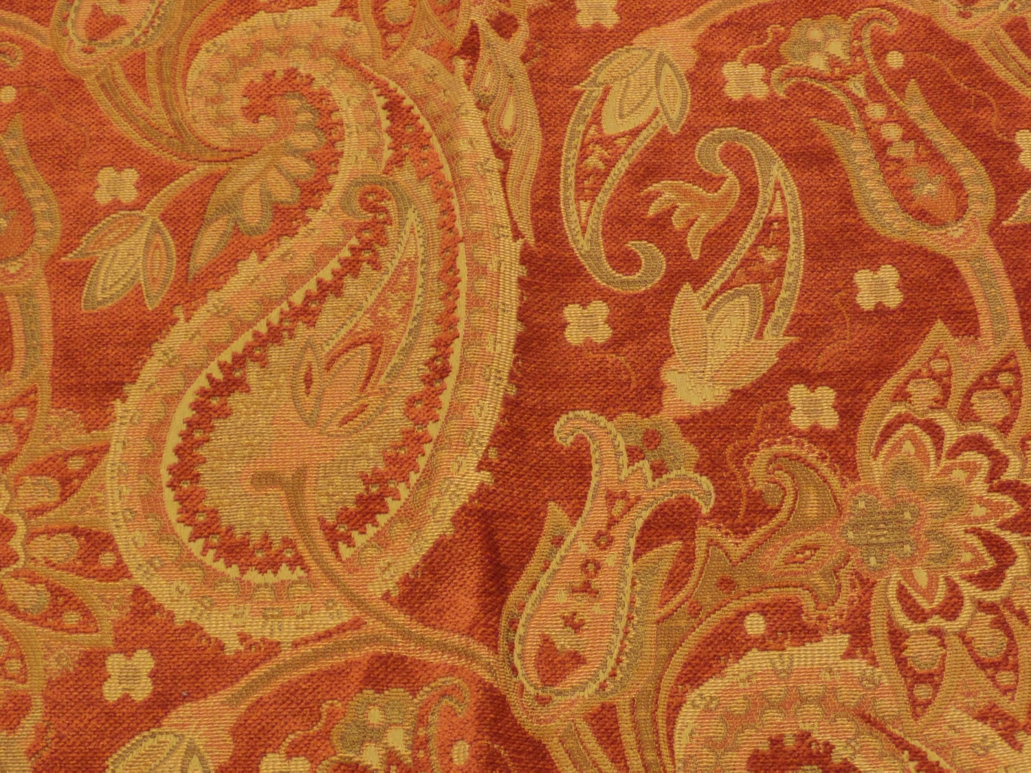 Paisley Rust Color Fabric by Stoud Pliable by Fabricsamples10