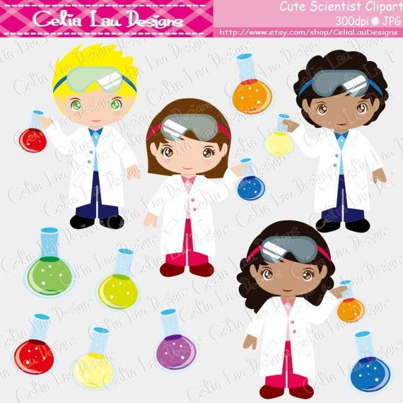 Cute Scientist Digital Clipart Mad Scientist clip art