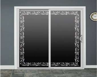 Spirals Leaves Glass Door Decals Sliding Door Decal Door Stickers