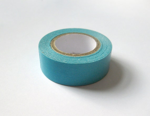 SALE Blue Washi Tape / Blue Solid Color Transparent Masking Tape / 10m ...