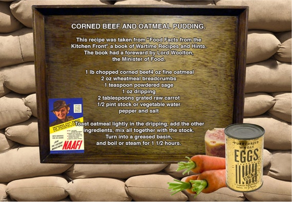 Items similar to WW2 Second World War Recipe Rationing A5 A4 canvas ...