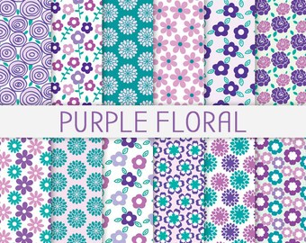Popular items for floral digital paper on Etsy