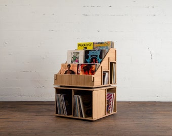 Vinyl Record Album storage furniture bin shelf display LP 12 inch & 45 ...