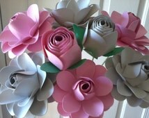 Popular items for grey paper flowers on Etsy
