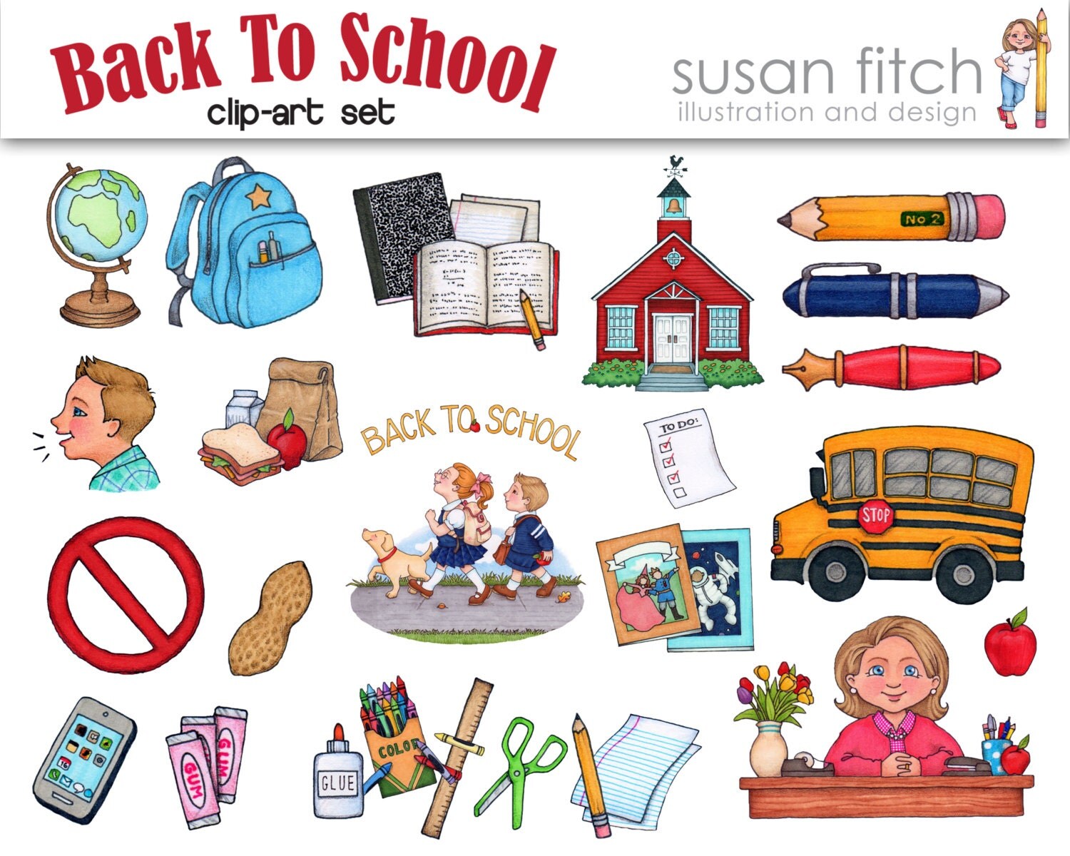 Back To School Clip Art Set