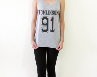 Louis Tomlinson 91 Shirt Tank Top One Direction Shirt Women TShirt 1D ...