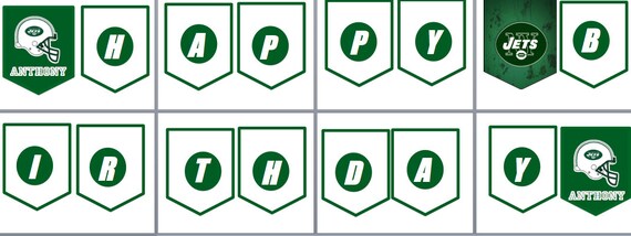 Items similar to NY Jets Personalized Birthday Banner on Etsy