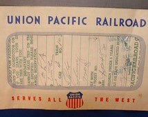 Unique railroad tickets related items | Etsy