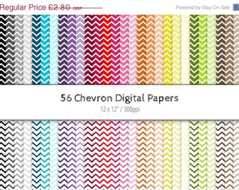 SALE Scrapbooking Basics - Chevron Digital Paper Pack / Backgrounds ...