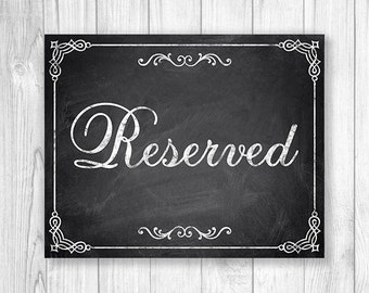 Popular items for reserved sign on Etsy
