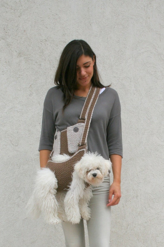 Pet carrier / Crochet dog carrier / Dog sling carrier with