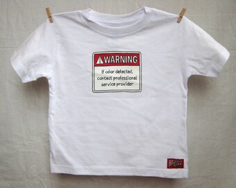 A humorous warning label clothing line for kids by HazardBaby