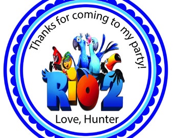 Rio 2 birthday , birthday Batman Rio2, Favors Tag Stikcers tags favor ...