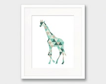 Popular items for geometric giraffe on Etsy