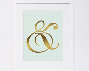 Gold ampersand | Etsy