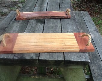 Wooden serving trays