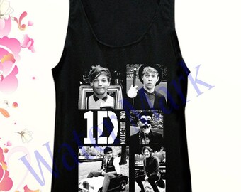 1D One Direction Shirt Funny Black Women Tank Top Tshirt Tee Shirt Crop ...