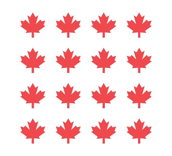 Canada Maple Leaf Vinyl Decal Sticker set of 16