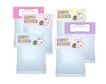 Items similar to Easter Bunny Treat Bag Toppers - FREE Easter Mini Milk ...