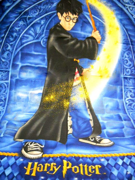 Harry Potter Quilt Panel Warner Bros 2001 Cotton Fabric