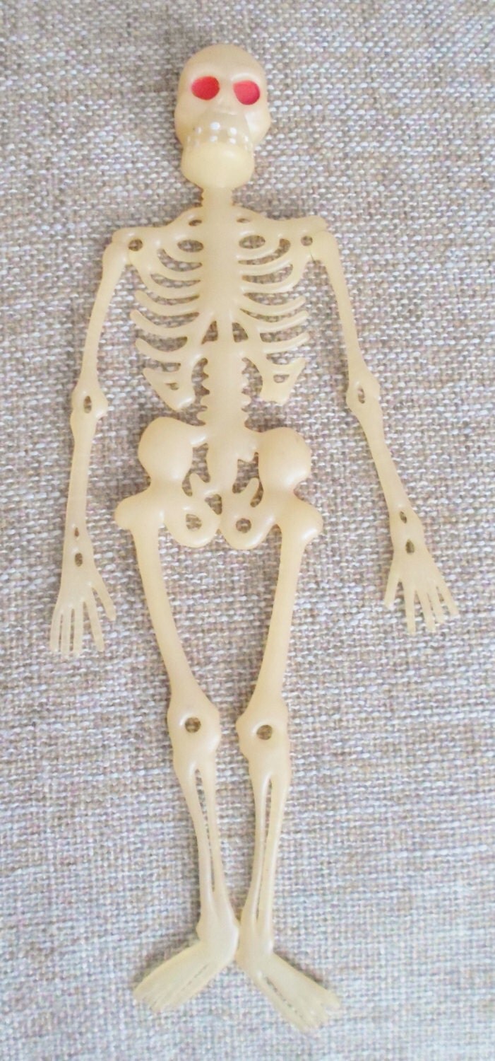 Vintage Halloween Skeleton Rubber Vinyl by DebscountryVintage