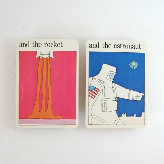 Astronaut and Rocket Vintage Space Travel MOMA Art by LastCentury