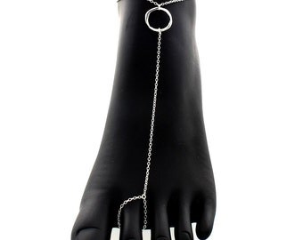 Toe ring anklet | Etsy