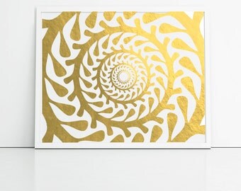 Popular items for gold leaf print on Etsy