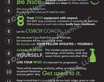 CrossFit Poster - BOX RULES